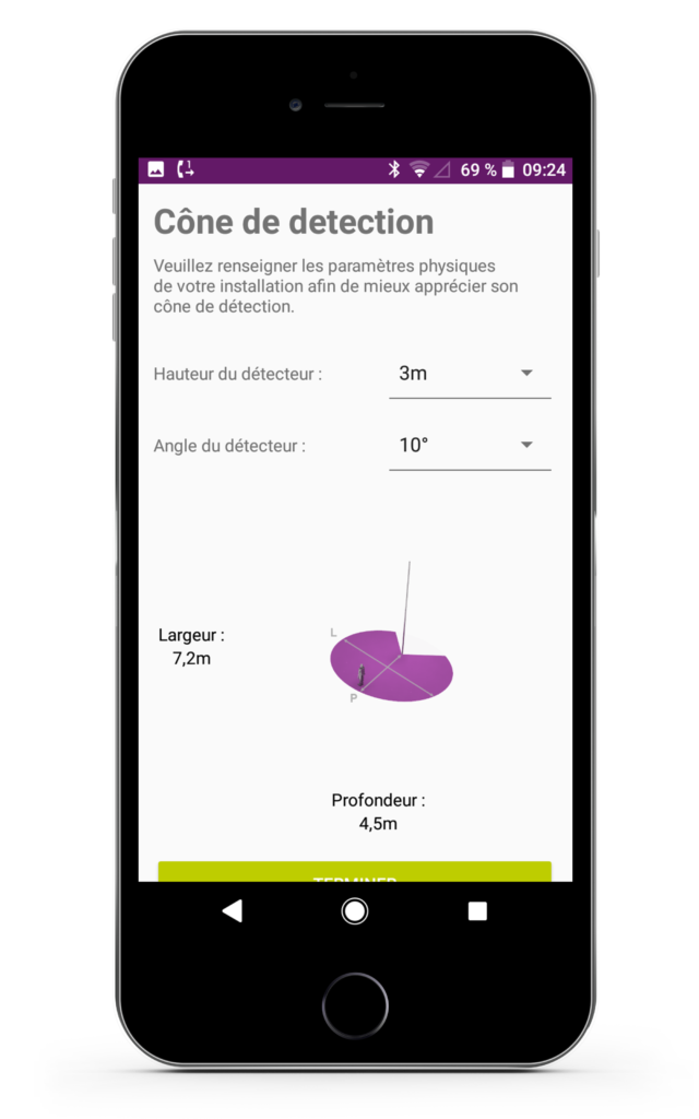 Paramétrez votre détection depuis votre smartphone